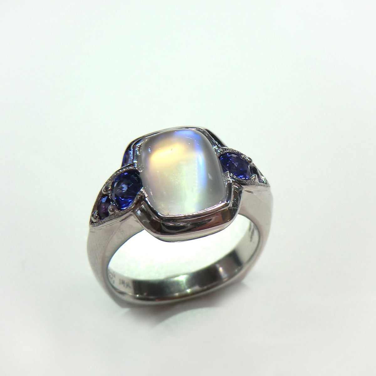 Moonstone Ring with Blue and Purple Sapphires – Jonathan's Jewelers
